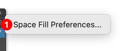 Space Fill Panel Flyout Menu | Astute Graphics Documentation