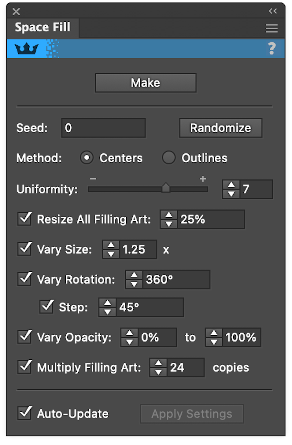 Space Fill | Astute Graphics Documentation