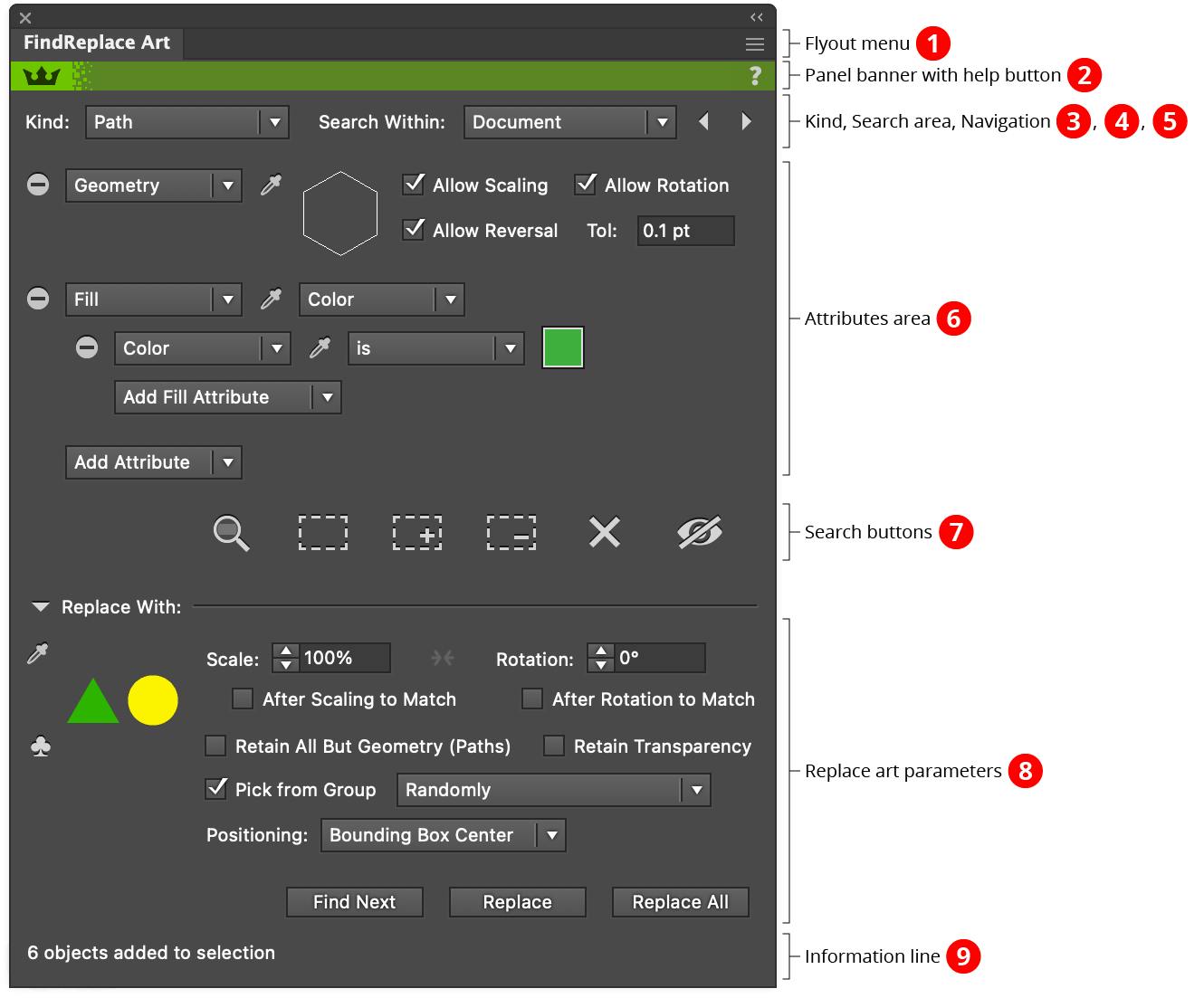 FindReplace Art | Astute Graphics Documentation