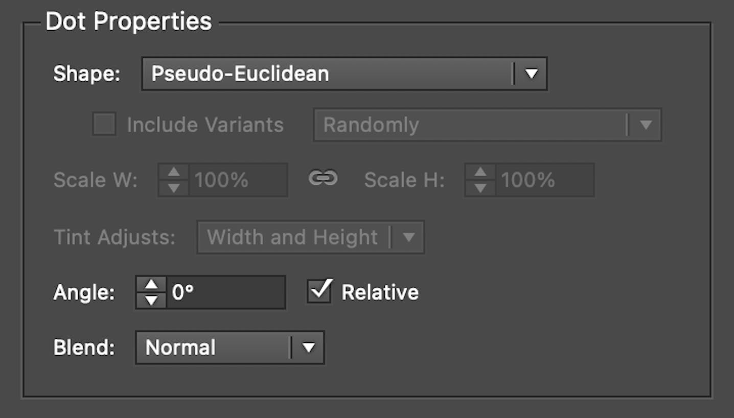 Dot Shape: Pseudo-Euclidean | Astute Graphics Documentation