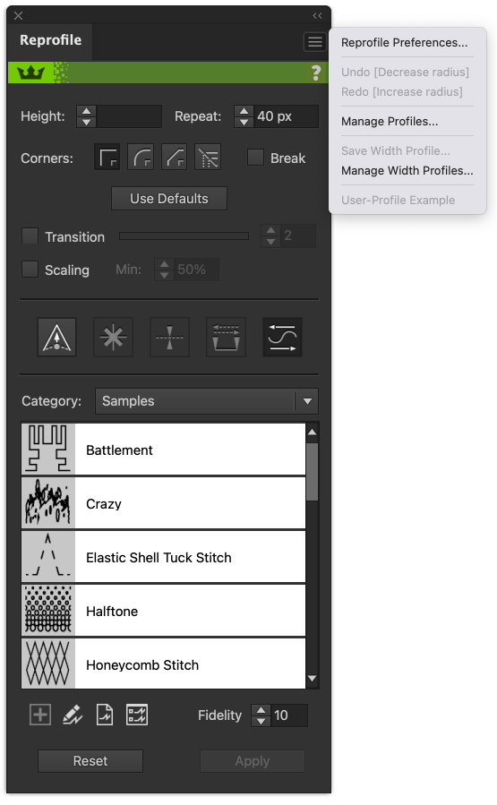 Reprofile Preferences | Astute Graphics Documentation