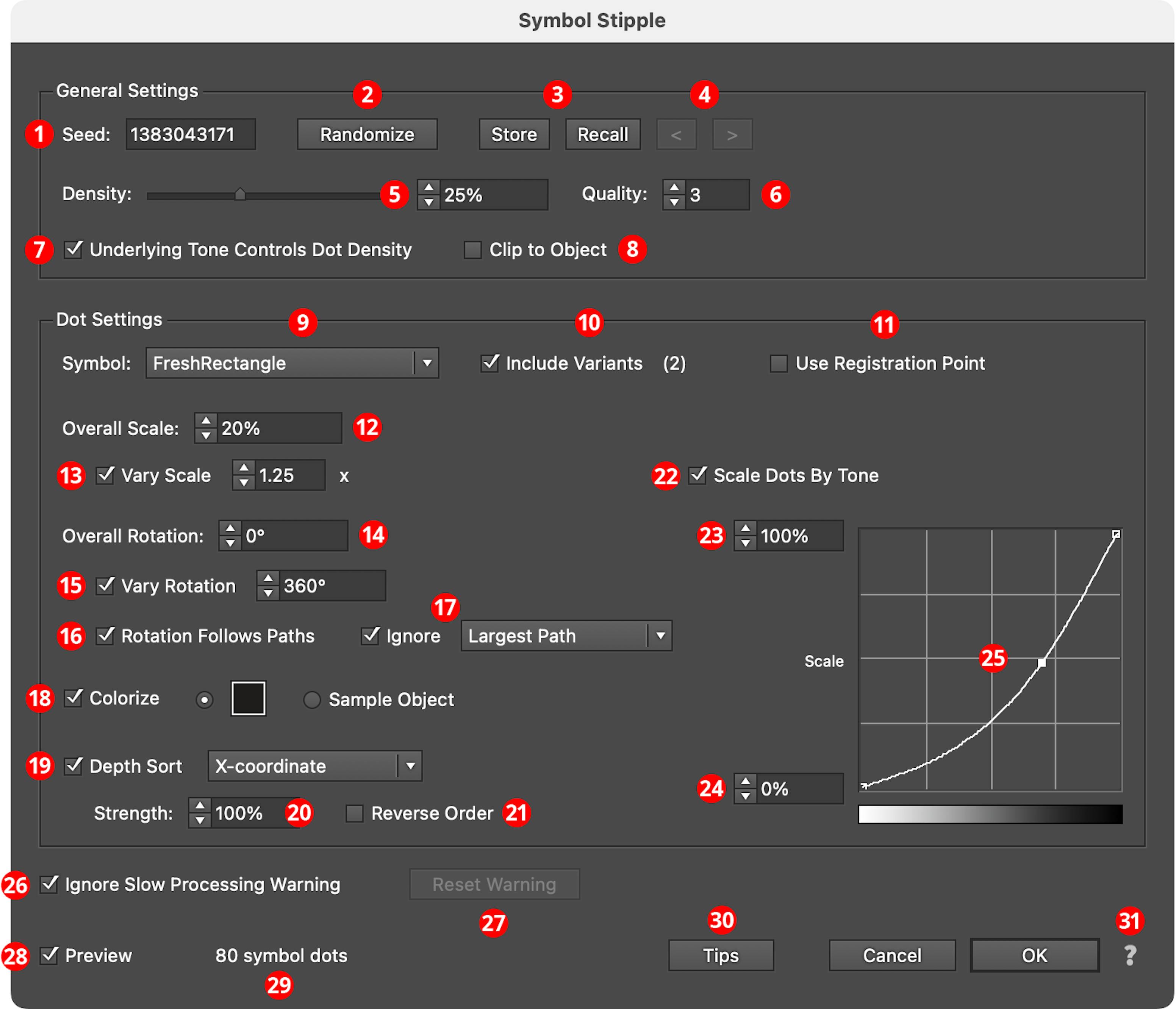 Symbol Stipple Live Effect | Astute Graphics Documentation