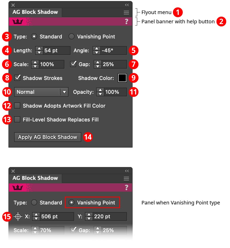 AG Block Shadow Panel | Astute Graphics Documentation