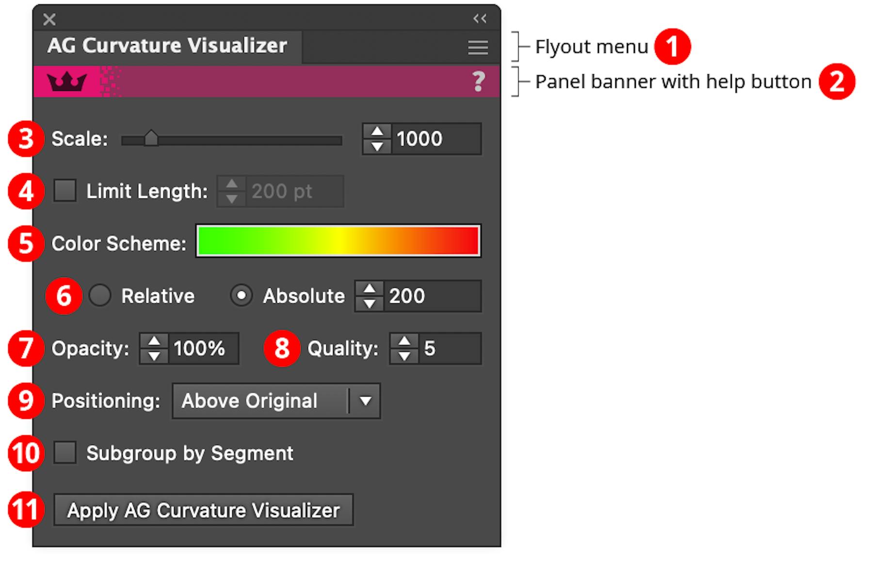 AG Curvature Visualizer Live Effect | Astute Graphics Documentation