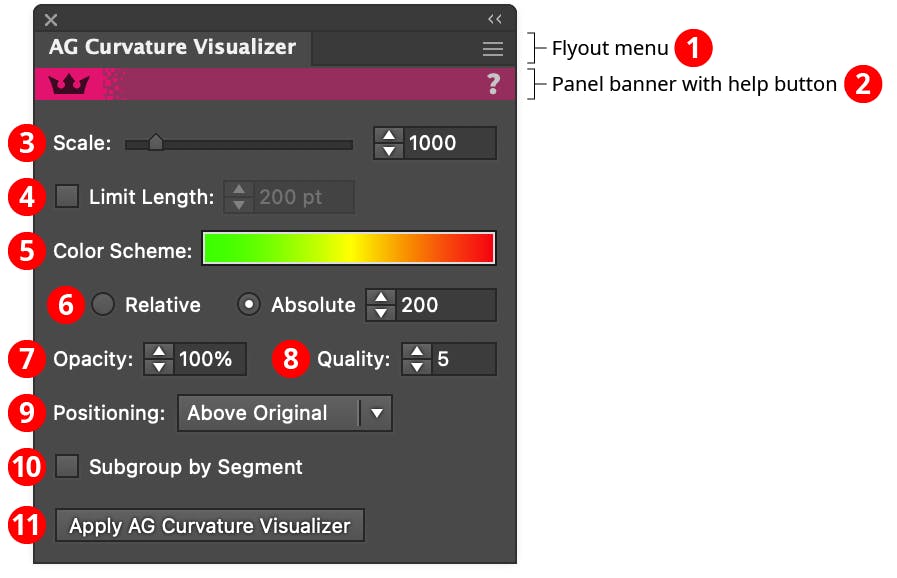 AG Curvature Visualizer Live Effect | Astute Graphics Documentation