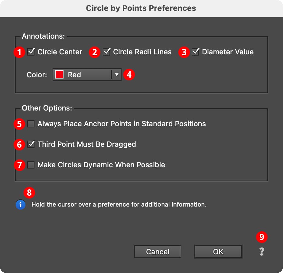 Circle by Points Tool | Astute Graphics Documentation