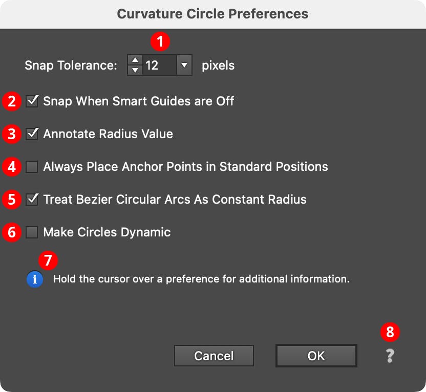 Curvature Circle Tool | Astute Graphics Documentation