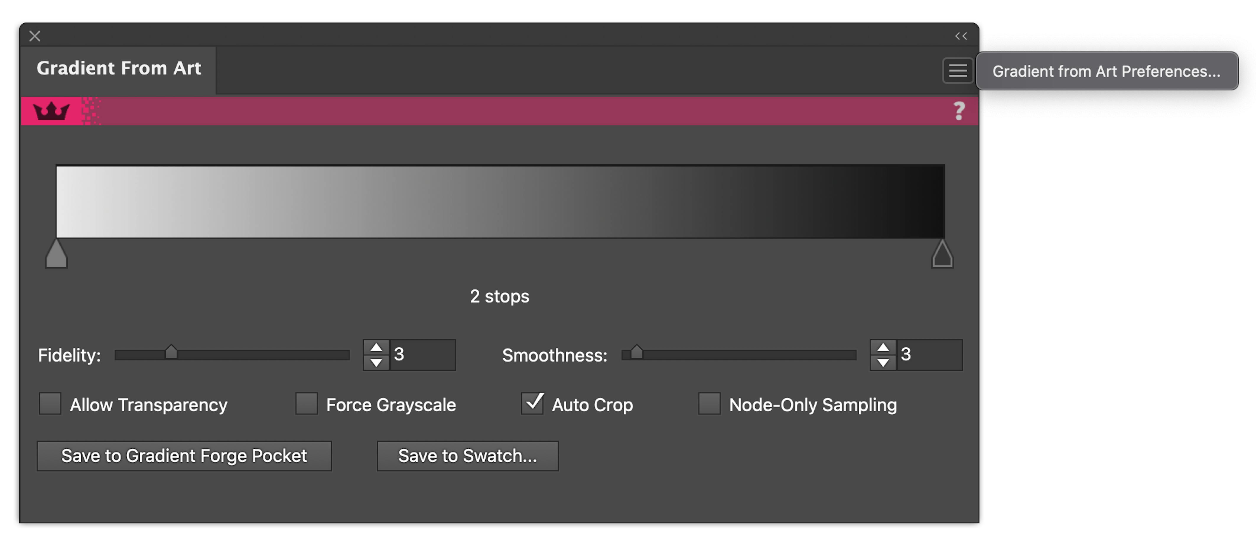 Gradient From Art Preferences | Astute Graphics Documentation