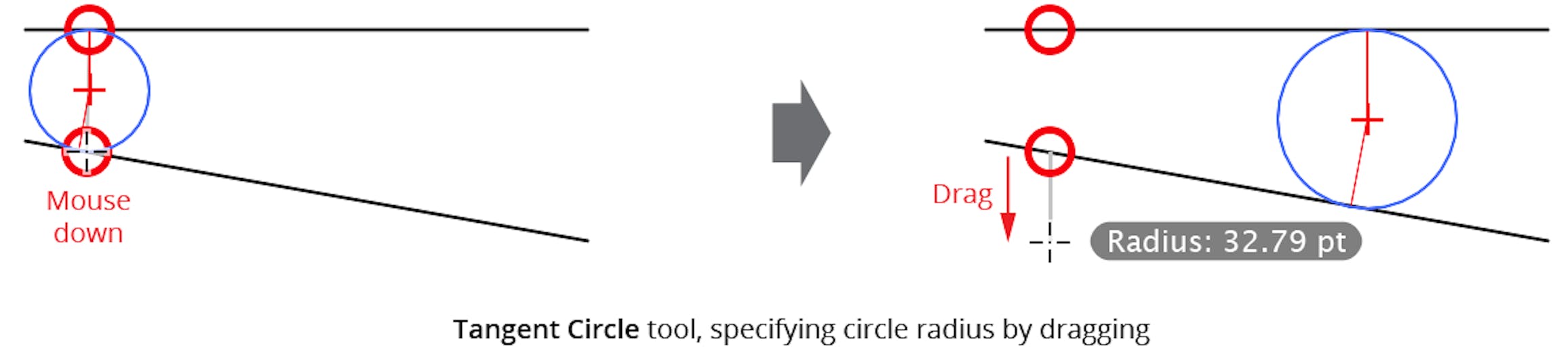 Tangent Circle Tool Operation | Astute Graphics Documentation