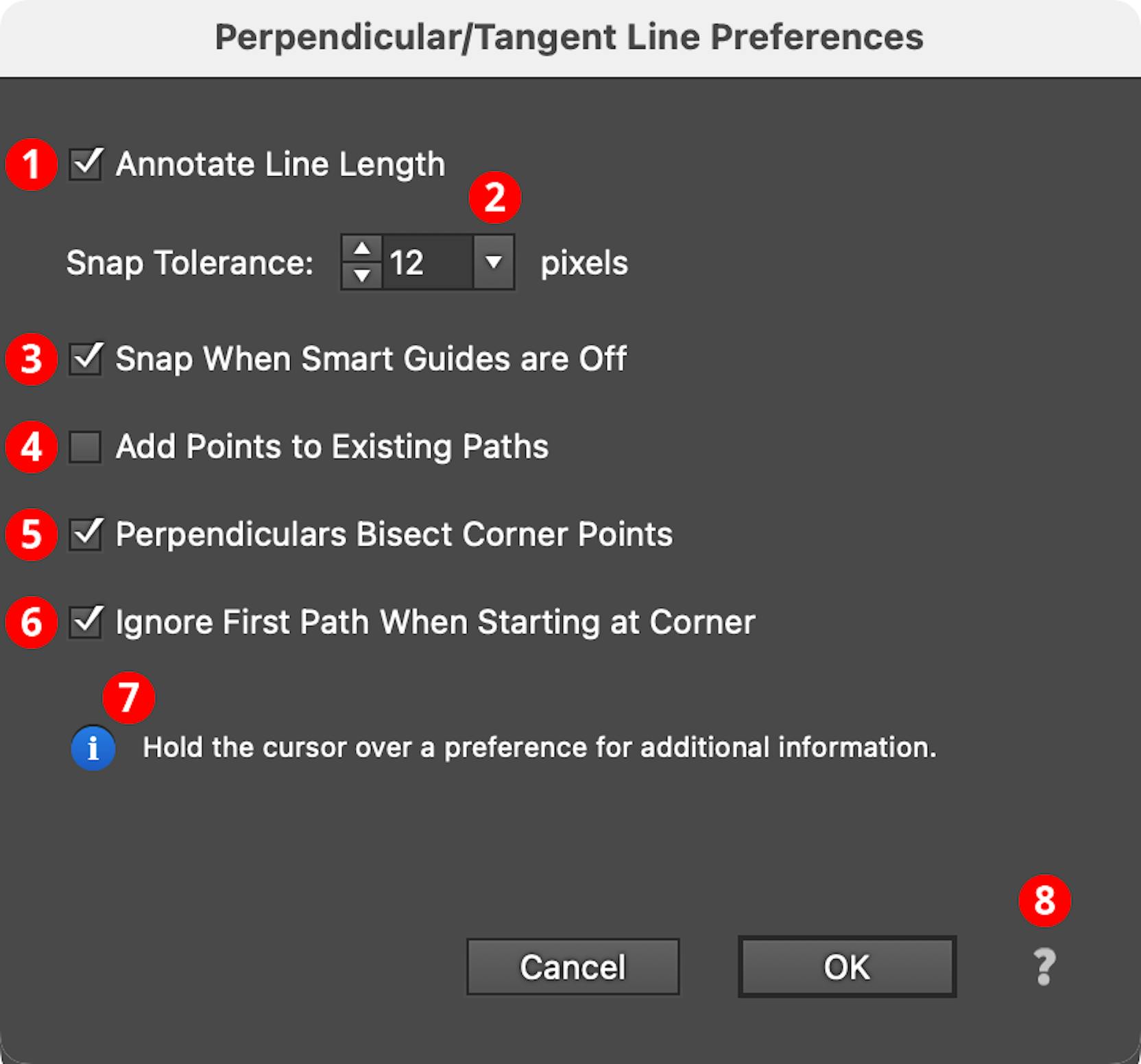 Tangent Line Tool | Astute Graphics Documentation