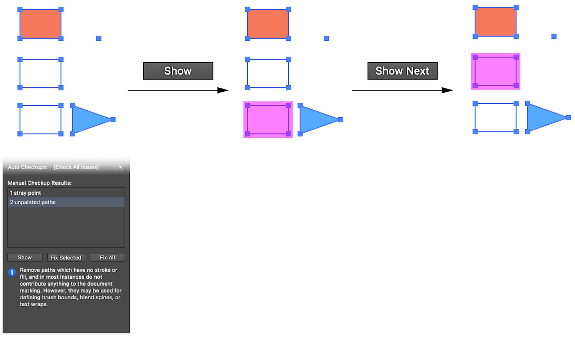 Show and Fix Buttons | Astute Graphics Documentation