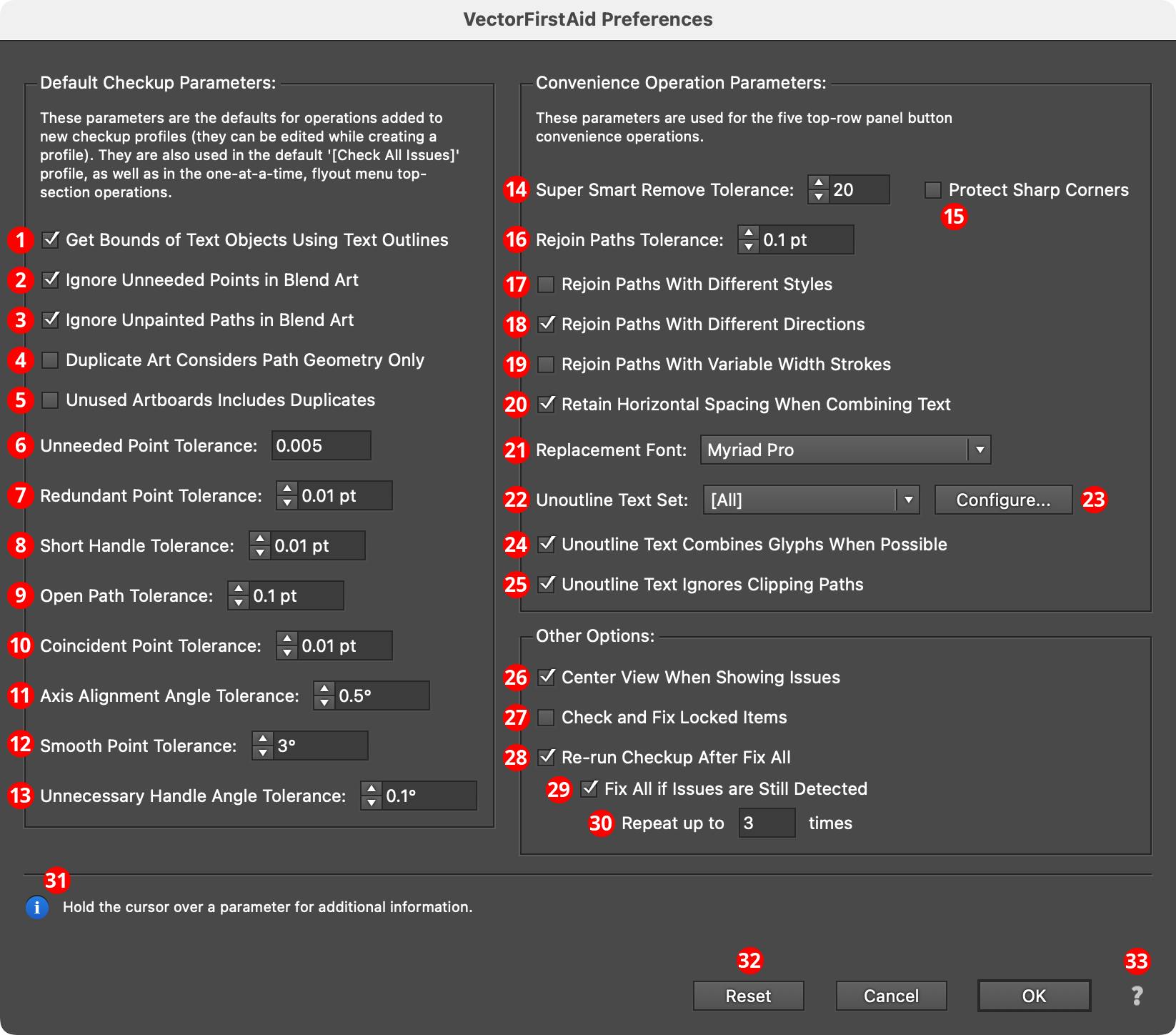Vectorfirstaid Preferences Astute Graphics Documentation