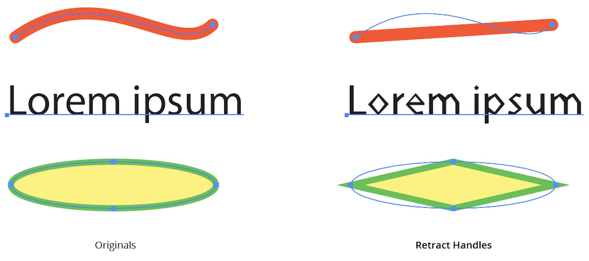 Retract Handles Live Effect | Astute Graphics Documentation
