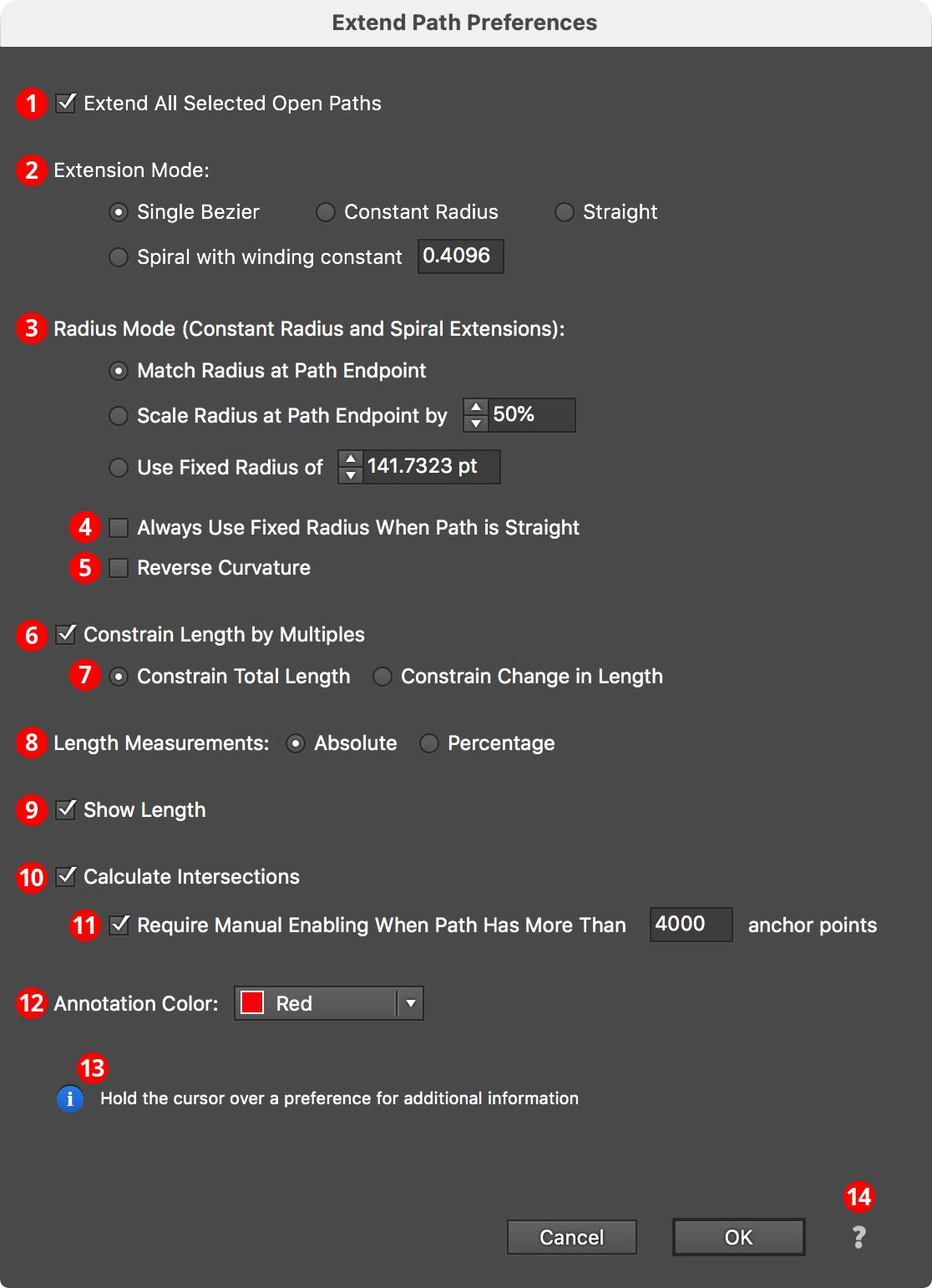 Extend Path Preferences | Astute Graphics Documentation
