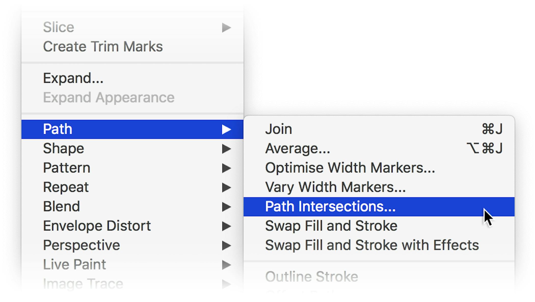 Path Intersections | Astute Graphics Documentation