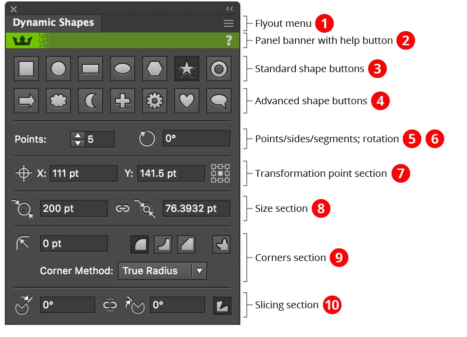 Dynamic Shapes Panel | Astute Graphics Documentation