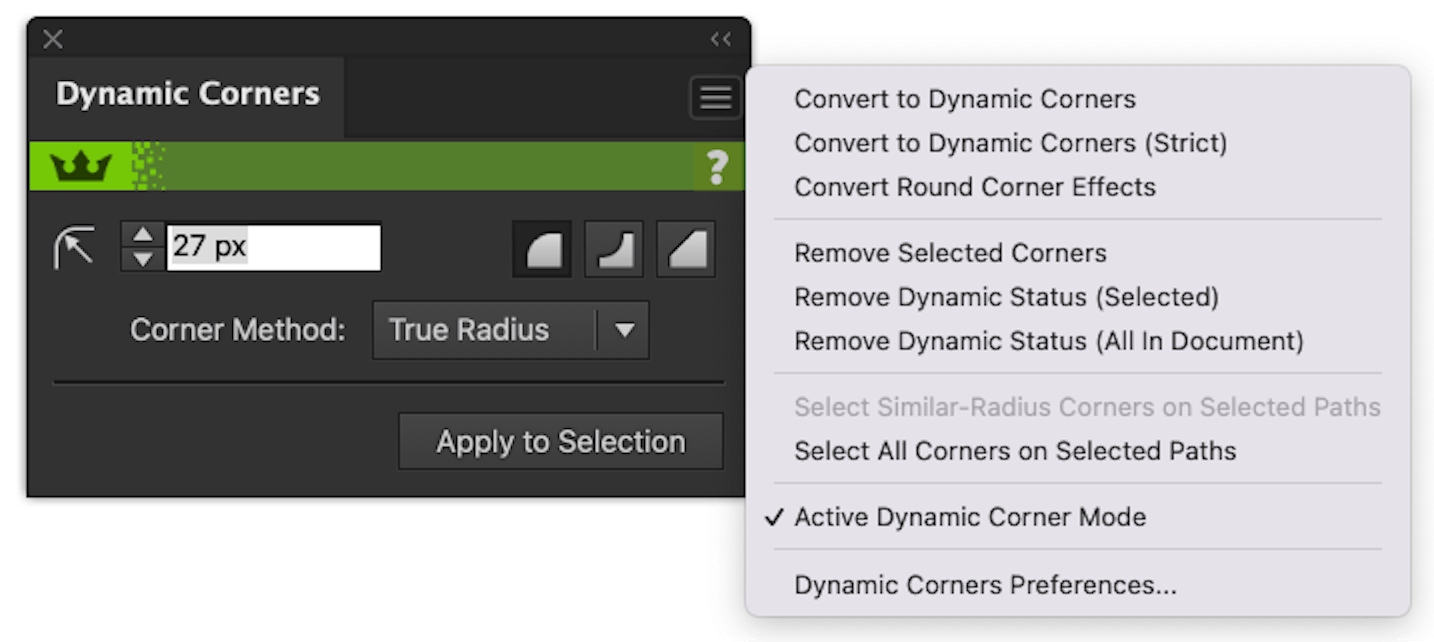 Dynamic Corners Preferences | Astute Graphics Documentation