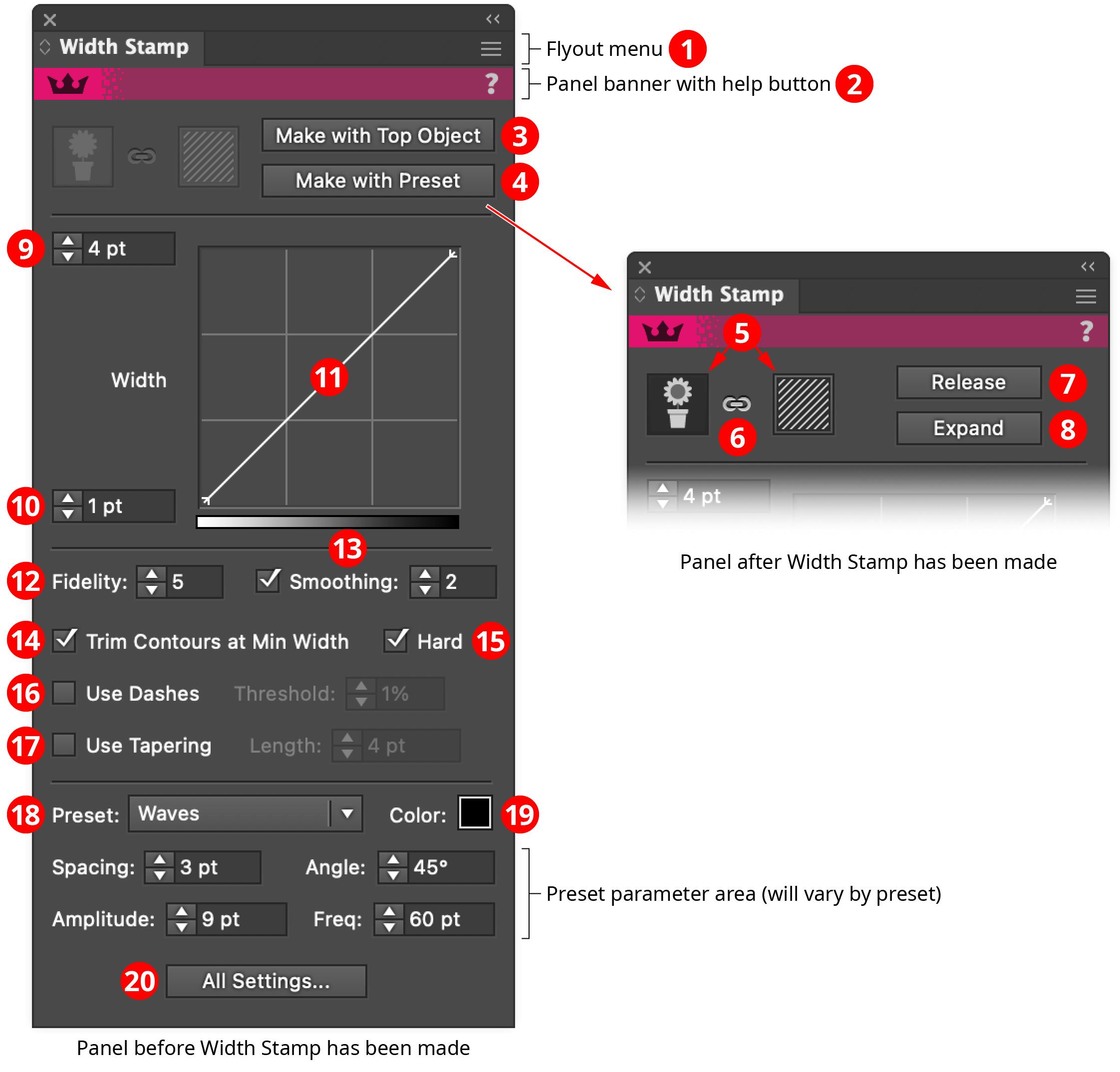 Width Stamp | Astute Graphics Documentation