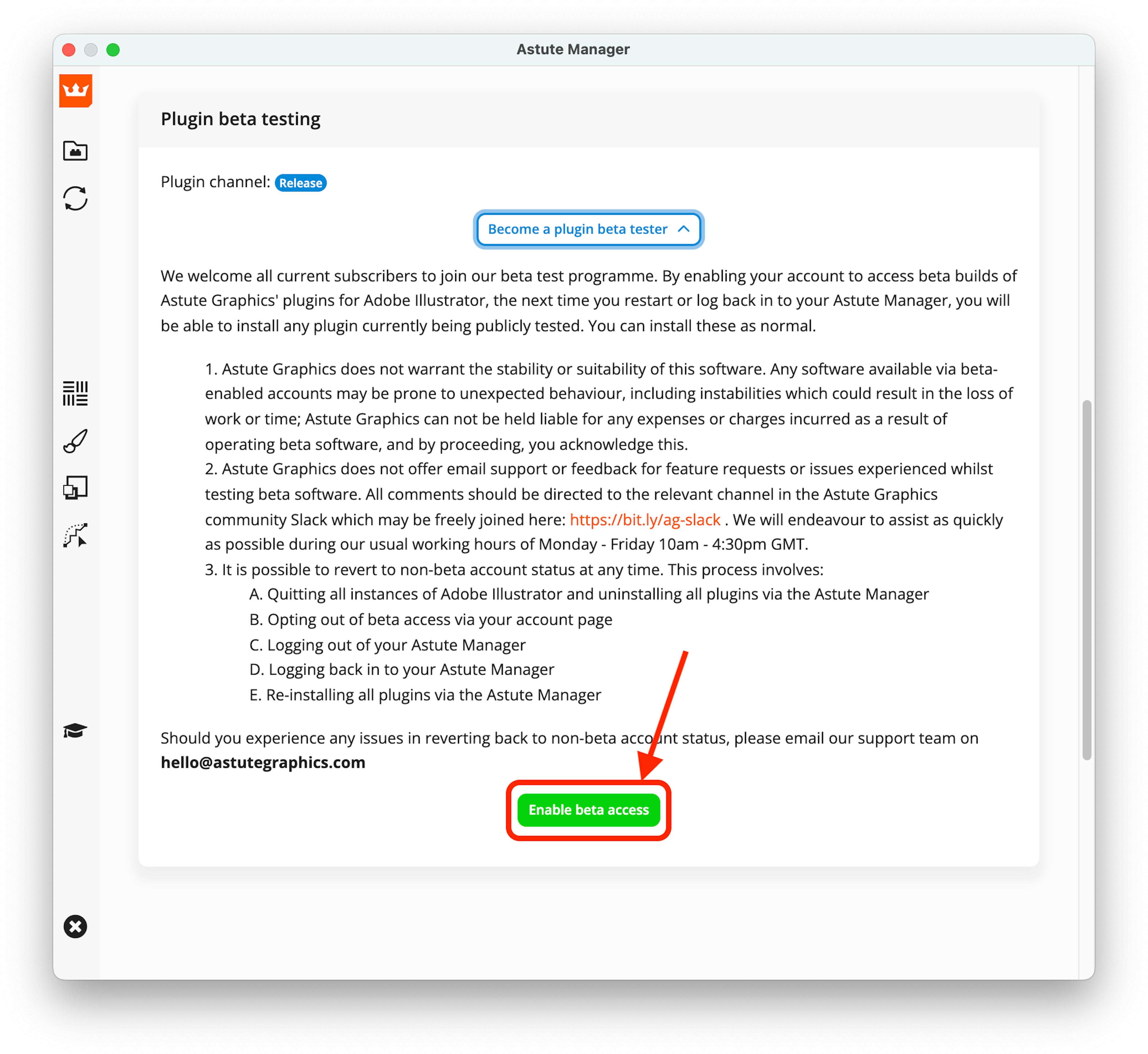 How to join the Astute Graphics beta programme